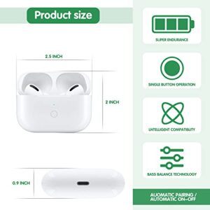 Replacement Wireless Charging Case Compatible with Airpods Pro 1st,Compatible for Airpods Pro Charger Case with Bluetooth Pairing Sync Button,Built in 660mAh Battery,No Earphones