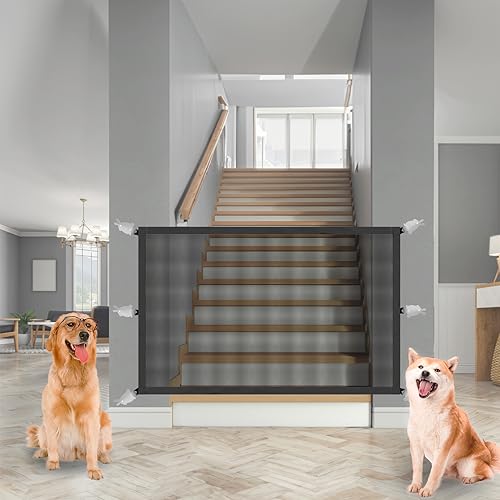 Agvincy Baby Gate for Stairs, Portable Mesh Dog Gates for The House Easy Install Anywhere, 44''X29'' Dog Gates for Doorways Providing a Safe Enclosure for Pets and Baby to Play and Rest