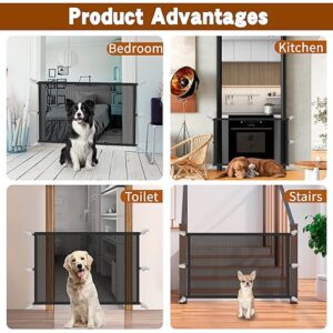 Agvincy Baby Gate for Stairs, Portable Mesh Dog Gates for The House Easy Install Anywhere, 44''X29'' Dog Gates for Doorways Providing a Safe Enclosure for Pets and Baby to Play and Rest