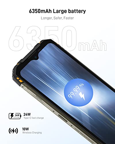 DOOGEE Rugged Smartphone(2022), S96 GT 6.3" 8GB+256GB Waterdrop Screen Rugged Phone Unlocked, Android 12 Phone, Night Vision, 48MP Quad Camera, IP68 Waterproof Ourdoor Cell Phone, NFC, OTG, Dual 4G