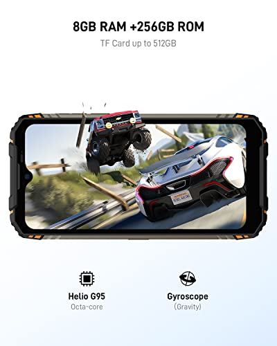 DOOGEE Rugged Smartphone(2022), S96 GT 6.3" 8GB+256GB Waterdrop Screen Rugged Phone Unlocked, Android 12 Phone, Night Vision, 48MP Quad Camera, IP68 Waterproof Ourdoor Cell Phone, NFC, OTG, Dual 4G