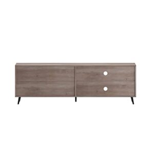 Flash Furniture Nelson Mid Century Modern TV Stand for up to 60" TV's - Walnut Finish - 65" Wide - Adjustable Shelf - 2 Storage Drawers