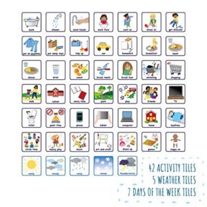 Today's Activities Daily Routine Visual Timetable Magnetic Tile Chart for Children