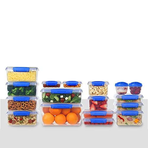 Sistema KLIP IT Collection Food Storage Containers, 34-Piece Set,Blue