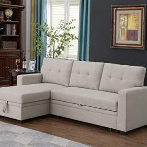 Devion Furniture Sandy Sofabed, Beige