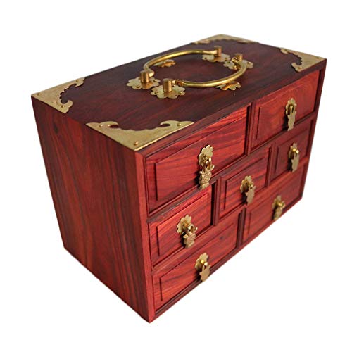 BELOF Retro Wooden Jewellery Box with 7 Drawers