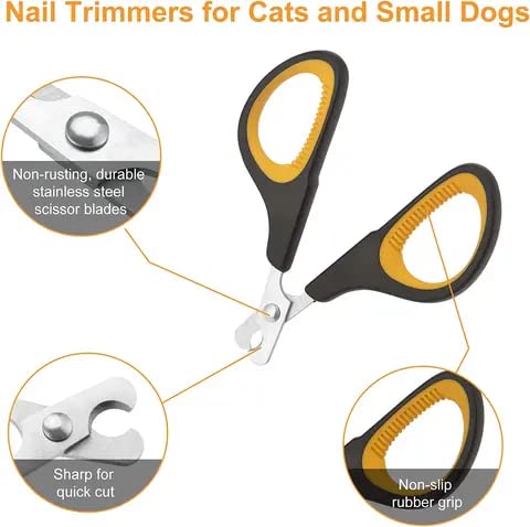 Pets Nail Clippers Cat Claw Clipper - Cat Nail Trimmers Suits All Small Animals Such as Dogs, Cats, Puppies, Kittens, Birds, Hedgehogs, Ferrets, Rabbits, Hamsters