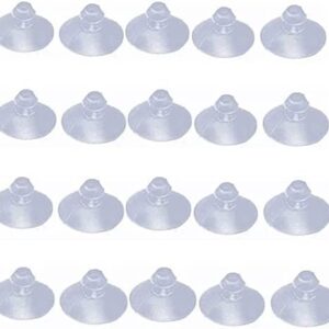 TANGMENGXI 20PCS 18mm/0.7" Furniture Desk Glass Transparent Anti-Collision Suction Cups Sucker Hanger Pads for Glass Plastic Without Hooks