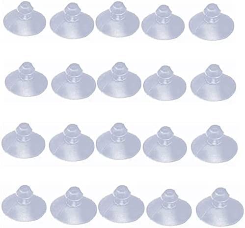 TANGMENGXI 20PCS 18mm/0.7" Furniture Desk Glass Transparent Anti-Collision Suction Cups Sucker Hanger Pads for Glass Plastic Without Hooks