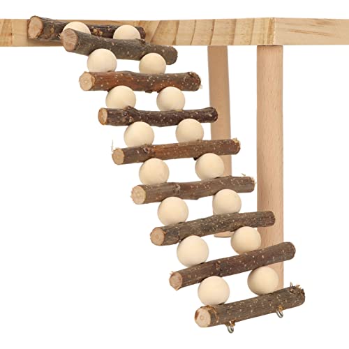 Hamster Wooden Platform, Hamster Climbing Ladder Toy Cage Accessories for Guinea Pigs Chinchillas Gerbils Hamster