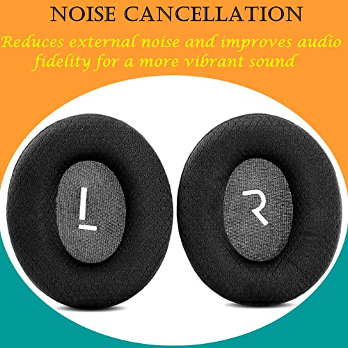 TaiZiChangQin Upgrade Ear Pads Ear Cushions Replacement Compatible with Turtle Beach Ear Force X12 Ear Force X11 Headphone ( Fabric Earpads Black )