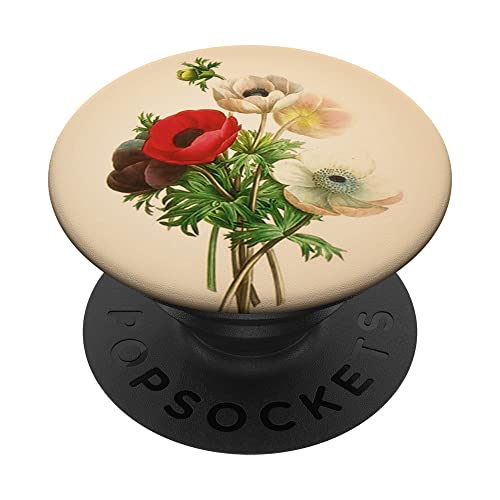 Cute Simple Wildflowers Pattern Design Floral on Beige PopSockets Swappable PopGrip