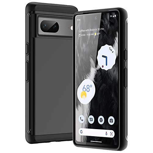 JETech Heavy Shockproof Case for Google Pixel 7, Dual Layer Rugged Protective Phone Cover with Shock-Absorption (Black)