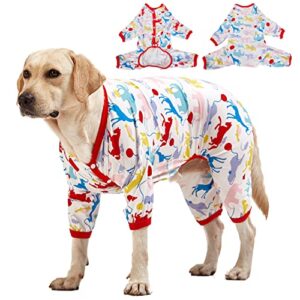 lovinpet giant large dog pajamas, large dog surgical recovery shirt, lightweight pullover dog pajamas, large breed dog jammies, pet pj's/xxl