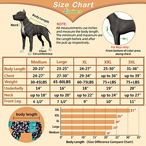 LovinPet Large Giant Dog Pajamas, Post Surgery Recovery Shirt for Large Dogs, Unicorns in Space Black Print/Lightweight Big Dogs Pullover, Full Coverage Large Breed Dog Jammies, Pet PJ's /3XL