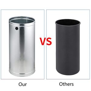 Stainless Steel Trash Can with Lid Open Top Trash Bin, Industrial Metal Trash Enclosure, Detachable Inside Cabinet, Commercial Garbage Bin for Hotel, Patios, Cafés, Parks (Color : Blue, Size : 45L)