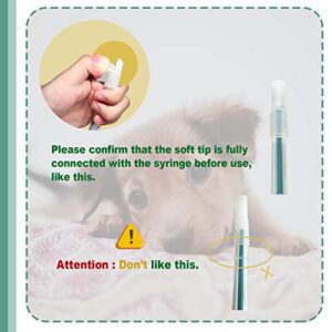 FULUWT Cat Pill Shooter, Dog Pill Gun with 2 Soft Silicone Tips, Pet Medical Dispenser for Baby Animals, Medicine Syringe for Small Animals.