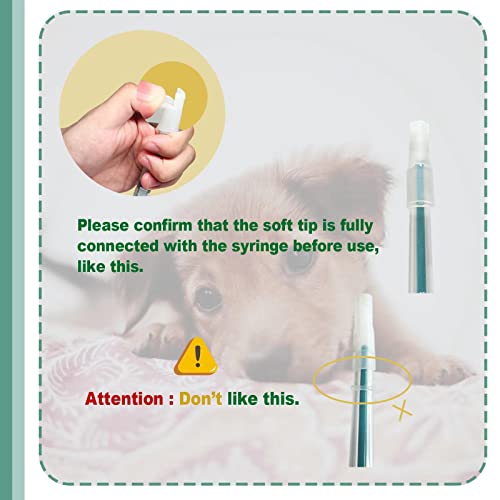 FULUWT Cat Pill Shooter, Dog Pill Gun with 2 Soft Silicone Tips, Pet Medical Dispenser for Baby Animals, Medicine Syringe for Small Animals.