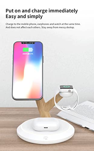 Productive Bee Tree Design Fast 3-in-1 Wireless Charging Station for iPhone 11/12/13, Pro, Pro Max, Mini, Apple Watch, AirPods2/Pro