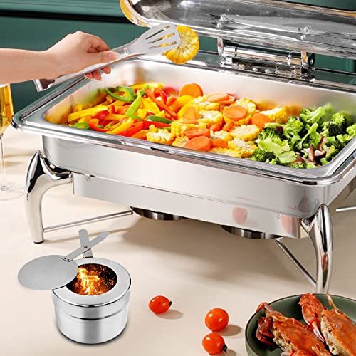 HORESTKIT Disposable Buffet Set Chafing Dish, 44 Pieces Buffet servers, Food Warmers for Parties, Includes Pans & Serving Utensils