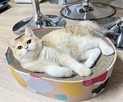 BobbyPet Cat Scratcher Lounge Bed - Oval Shape for Big Cat