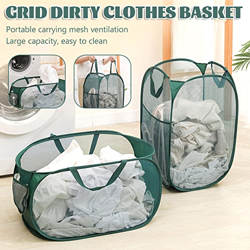 VALINK Mesh Popup Laundry Hamper,Popup Mesh Laundry Basket,for Washing Storage,Kids Room,Dorm or Travel