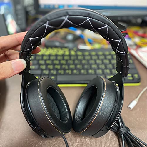 HS70 Pro Replacement Earpads PU Leather Headset Ear Pads Compatible with Corsair HS60 Pro HS70 Pro HS50 PRO Headsets(Black)