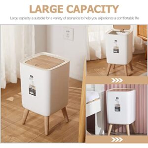 Zerodeko Trash Can Waste Basket Plastic Press Type Waste Bins Garbage Container Farmhouse Garbage Can for Home Kitchen Office Bathroom