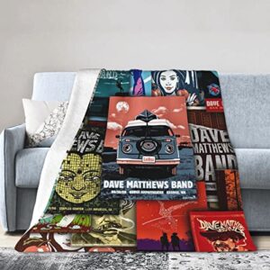 american dave rock matthews band blanket throw, ultra-soft fleece flannel blanket lightweight throw blankets for couch sofa living room for kids adults 50"x40"