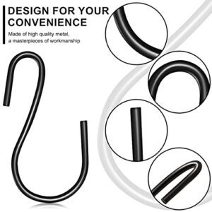 KINBOM 120pcs 1 Inch Mini S Hooks for Hanging, S Shaped Hooks Small S Hooks Metal Mini Ornament Hooks for Crafts Jewelry Hanging Pot Plants (Black)