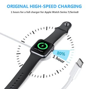 Apple Watch Charger, 20W USB C Fast Charging for Apple Watch Ultra Series 7 8 [3.3FT] iWatch Magnetic Cable Cord with PD Fast Wall Charger Upgrade for Apple Watch Series 8 7 SE 6 5 4 3 2 1