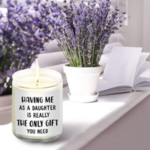 Funny Gifts for Mom,Gift from Daughter, Mom Birthday Gift,mom Birthday Candle, Thanksgiving,Christmas Gifts for Mom& Dad,Mother's Day, Father's Day,Lavender Scented Candles