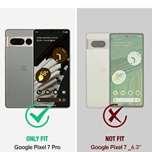 Poetic Guardian Series Case [20FT Mil-Grade Drop Tested] Designed for Google Pixel 7 Pro 5G, Built-in Screen Protector Work with Fingerprint ID, Full Body Hybrid Shockproof Rugged Case, Black/Clear