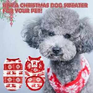 Small Dog Christmas Clothes Sweater, Classic Jumpers Snowflake Elk Dog Costume for Poodle Puppy Cat Kitten, Winter Warm Dog Outfits for New Year Xmas Party Festival Thanksgiving