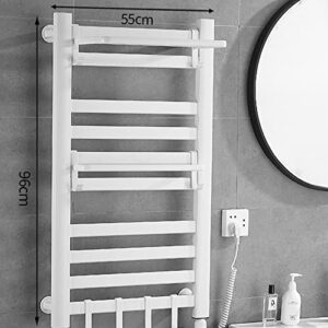 Constant Temperature Electric Heating Towel Rack Bathroom Toilet Towel Rack Hanging Rod Rack,White