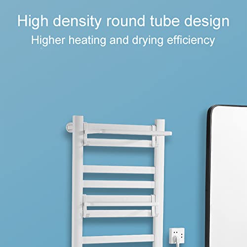 Constant Temperature Electric Heating Towel Rack Bathroom Toilet Towel Rack Hanging Rod Rack,White