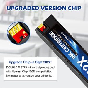 DOUBLE D 972X 972A (Upgraded Chip) Compatible Replacement for HP 972X 972A 972 Ink Cartridges, for HP PageWide Pro 477dw 477dn 577dw 577z 452dn 452dw 552dw P55250dw P57750dw, 1 Black