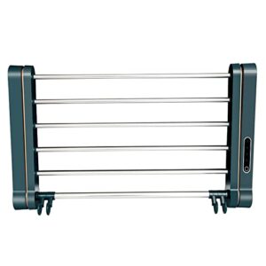 electric heating towel rack smart towel rack drying home bathroom towel rack free punch,green