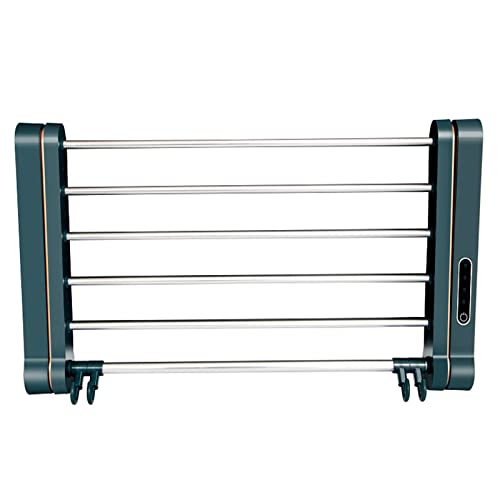 Electric Heating Towel Rack Smart Towel Rack Drying Home Bathroom Towel Rack Free Punch,Green