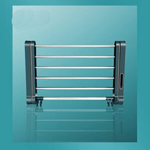 Electric Heating Towel Rack Smart Towel Rack Drying Home Bathroom Towel Rack Free Punch,Green