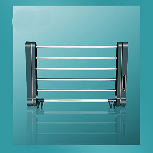 Electric Heating Towel Rack Smart Towel Rack Drying Home Bathroom Towel Rack Free Punch,Green