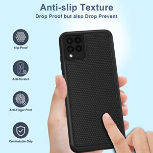 FNTCASE for REVVL 6 PRO 5G Case: T-Mobile REVVL 6 Pro Cover - Shockproof Protective Phone Cases with Textured Shell Protection (Black)