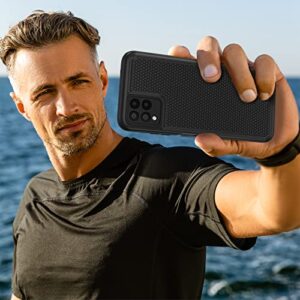 FNTCASE for REVVL 6 PRO 5G Case: T-Mobile REVVL 6 Pro Cover - Shockproof Protective Phone Cases with Textured Shell Protection (Black)