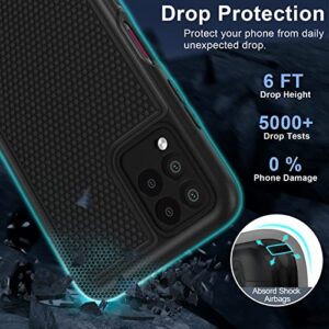 FNTCASE for REVVL 6 PRO 5G Case: T-Mobile REVVL 6 Pro Cover - Shockproof Protective Phone Cases with Textured Shell Protection (Black)