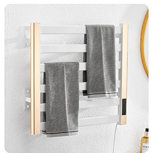 Constant Temperature Digital Display Timing Electric Heating Towel Rack Household Bathroom Bathroom,White