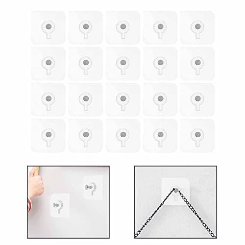 Cabilock 40pcs No Nail- Free Sticky Peg. Mount Trace Stickers Household cm Photo Screw Adhesive Self- Adhesive Kitchen Without Furniture Frame Picture Pegs Non- Transparent