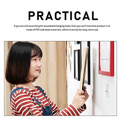 Cabilock 40pcs No Nail- Free Sticky Peg. Mount Trace Stickers Household cm Photo Screw Adhesive Self- Adhesive Kitchen Without Furniture Frame Picture Pegs Non- Transparent