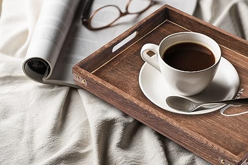 Home is So Good to Be - Rectangle Wooden Coffee Serving Tray with Handles, Funny Rustic Farmhouse Foods Tray Coffee Table Tray Home Kitchen Decorative for Christmas Birthday Housewarming Gifts