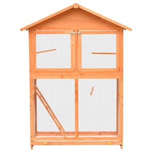 GOLINPEILO Bird Cage Solid Pine & Fir Wood 49.4"x23.4"x64.6"