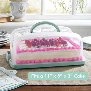 Magnolia 2in1 Cupcake Carrier and Cake Keeper with Lid, Cupcake Box to Fit 12, Sturdy, BPA-Free Cupcake Holder with Two Secure Side Closures, Dishwasher Safe (R40-88857)